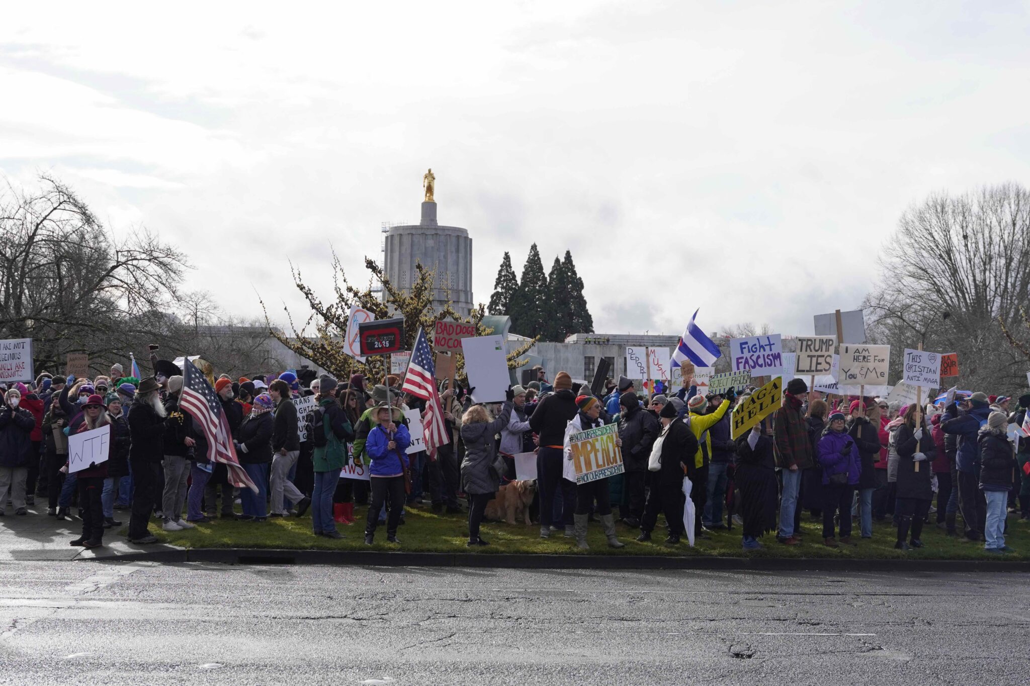 Protests Across Oregon as Trump, Musk Move Against Funding, Agencies ...